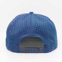 China Fashion Custom Solid 5 Panel Laser Cutting Hole Baseball Hat Snapback Sport Cap For Adults for sale