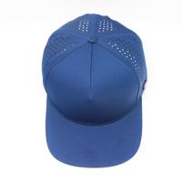 China Fashion Custom Solid 5 Panel Laser Cutting Hole Baseball Hat Snapback Sport Cap For Adults for sale