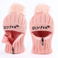 China Winter Warm Fleece Beanie Hat with Neck Warmer and Ear Protection Acrylic 56-60cm Adult for sale