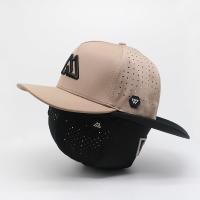 China 5 Panel Performance Hat 3D Embroidery Perforated Laser Cutting Hole Baseball Sporty for sale