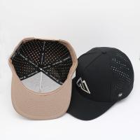 China 5 Panel Performance Hat 3D Embroidery Perforated Laser Cutting Hole Baseball Sporty for sale