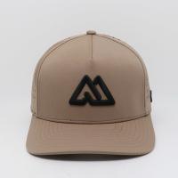 China Custom 5 Panel Perforated Laser Cut Baseball Hat Waterproof 3D Embroidery Logo 56-60cm Adult for sale