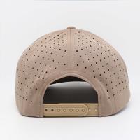 China Custom 5 Panel Perforated Laser Cut Baseball Hat Waterproof 3D Embroidery Logo 56-60cm Adult for sale