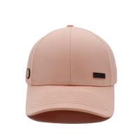 China Waterproof Laser Cut Hole Sports Hat Solid 6-Panel Snapback Golf Cap With Custom Logo for sale