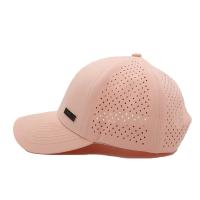 China Waterproof Laser Cut Hole Sports Hat Solid 6-Panel Snapback Golf Cap With Custom Logo for sale
