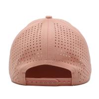 China Waterproof Laser Cut Hole Sports Hat Solid 6-Panel Snapback Golf Cap With Custom Logo for sale