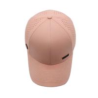China Waterproof Laser Cut Hole Sports Hat Solid 6-Panel Snapback Golf Cap With Custom Logo for sale