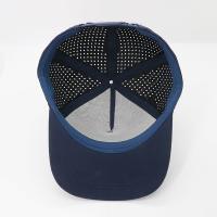 China Custom Logo 5 Panel Perforated Laser Cut Baseball Hat Waterproof Sport Cap 56-60cm Adult for sale