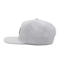 China 48CM Acrylic Fashion Custom 5 Panel Polyester PVC Rubber Patch Hat For Sports Baseball for sale