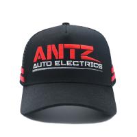 China Custom 5 Panel Trucker Hat 3D Embroidery Logo Polyester Cotton Mesh Back Adult Size 56-60cm for sale