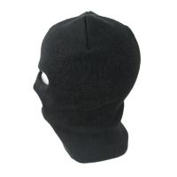 China Custom Logo 3 Hole Black Balaclava Ski Mask Winter Warm Knitted Hat 58cm Outdoor Sports for sale