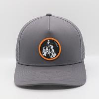 China Custom Rubber Logo Golf Hat Waterproof Laser Cut Hole Sports Hat 56-60cm Adult Size for sale