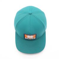 China Custom Laser Cut Sports Caps Polyester 5 Panel Structured Pre-Curved Brim Trucker Hats 56-60cm for sale