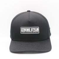 China Custom Logo 5 Panel Golf Hats Waterproof Polyester Laser Cut Hole Sports Cap Snapback Hat for sale