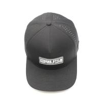 China Custom Logo 5 Panel Golf Hats Waterproof Polyester Laser Cut Hole Sports Cap Snapback Hat for sale