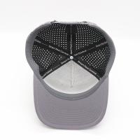 China 6-Panel Hat Style Custom 5 Panel Laser Cut Hole Snapback Cap Hat With Waterproof Rubber for sale