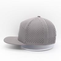 China Waterproof Hat 6-Panel Hat Laser Cut Hole Hip Hop Hat With Customized Fabric for sale