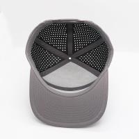 China Waterproof Hat 6-Panel Hat Laser Cut Hole Hip Hop Hat With Customized Fabric for sale