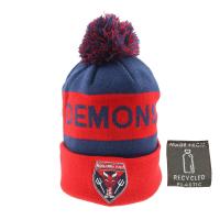 China Custom RPET Beanie Hat Winter Knitted Sports Hat for Adults 22x33cm Recycled Plastic for sale
