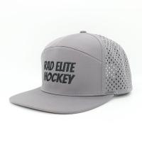 China Custom 7 Panel Laser Cut Hole Snapback Hat for Men Women 56-60cm Adult Size for sale