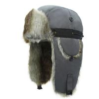 China Vintage Aviator Hat Faux Fur Earflaps Trooper Trapper Pilot Cap for Men Women Winter 22x33cm for sale