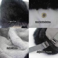 China Vintage Aviator Hat Faux Fur Earflaps Trooper Trapper Pilot Cap for Men Women Winter 22x33cm for sale
