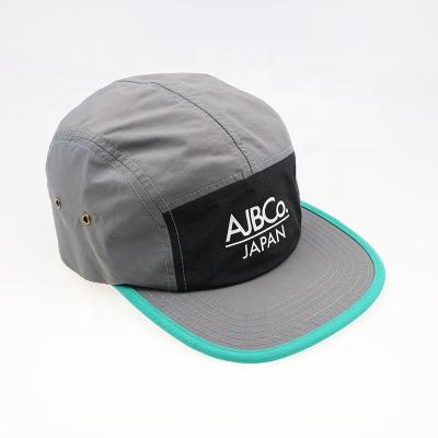 China Custom 5-Panel Nylon Running Hat 58cm Unisex Waterproof Outdoor Sports Travel Cap for sale