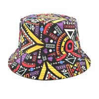 China Custom All Over Geometric Printed Fisherman Bucket Hat UV Sun Protection RPET 100% for sale