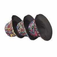 China Custom All Over Geometric Printed Fisherman Bucket Hat UV Sun Protection RPET 100% for sale