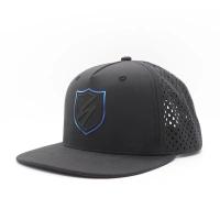 China Water-Repellent 6 Panel Custom Baseball Cap with Rubber Patch Logo 56-60cm Adult Size for sale
