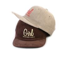 China Breathable Waterproof Unstructured Khaki Corduroy Snapback Cap Hat Panel Style Hat for sale