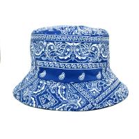 China Custom Recycled Cotton Bucket Hat with All Over Digital Print Sun Protection 100% RPET for sale