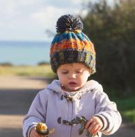 China Personalized Father Son Beanie Hats Matching Winter Hat Acrylic 22x33cm Custom Logo for sale