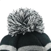 China Custom Acrylic Winter Beanie with Pom Pom Embroidery Patch Unisex 17cm 24cm for sale
