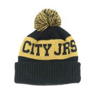 China Custom Jacquard Acrylic Knitted Beanie with Pom Pom Fleece Lining 58cm for Fishing for sale