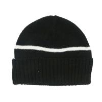 China Custom Logo Chunky Knit Beanie Hat Soft Merino Wool Winter Ski Toque Cap 58cm for sale
