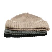 China Custom Logo Chunky Knit Beanie Hat Soft Merino Wool Winter Ski Toque Cap 58cm for sale