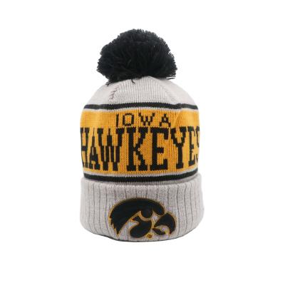 China Custom Logo Knitted Beanie Hat 58cm Warm Winter Acrylic Wool Cap for Adults for sale