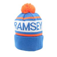 China Custom Logo Knitted Beanie Hat 58cm Warm Winter Acrylic Wool Cap for Adults for sale