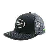 China Presents Custom Embroidered Logo 6 Panel Trucker Hats Running Flat Brim Mesh Cap for sale