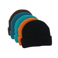 China Wholesale 100% Acrylic Knitted Fisherman Beanie Warm Winter Caps with Pompom 58cm for sale