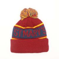 China Upgrade Winter Accessories With Knitted Pom Pom Hat And 100% Acrylic Wool Lining for sale