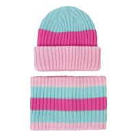 China Custom Winter Baby Beanie Knitted Cap Scarf Set for Infants Toddlers 100% RPET for sale