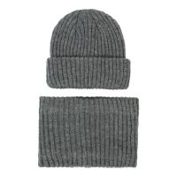 China Custom Winter Baby Beanie Knitted Cap Scarf Set for Infants Toddlers 100% RPET for sale
