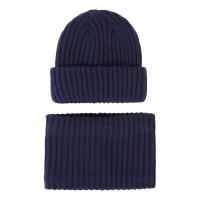 China Custom Winter Baby Beanie Knitted Cap Scarf Set for Infants Toddlers 100% RPET for sale