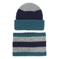China Custom Winter Baby Beanie Knitted Cap Scarf Set for Infants Toddlers 100% RPET for sale
