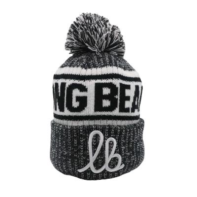 China Custom Knitted Winter Beanie Hat 58cm Warm Fleece Lined Fisherman Hat for Unisex Adults for sale