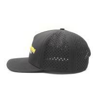 China Waterproof Laser Cut Hole Perforated Hat 5 Panel Baseball Caps Custom 3D Embroidery for sale