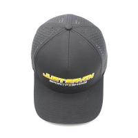 China Waterproof Laser Cut Hole Perforated Hat 5 Panel Baseball Caps Custom 3D Embroidery for sale