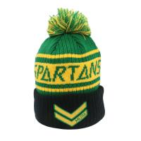 China Custom Embroidered Logo Acrylic Winter Knitted Beanie Hat 58cm for Sports for sale